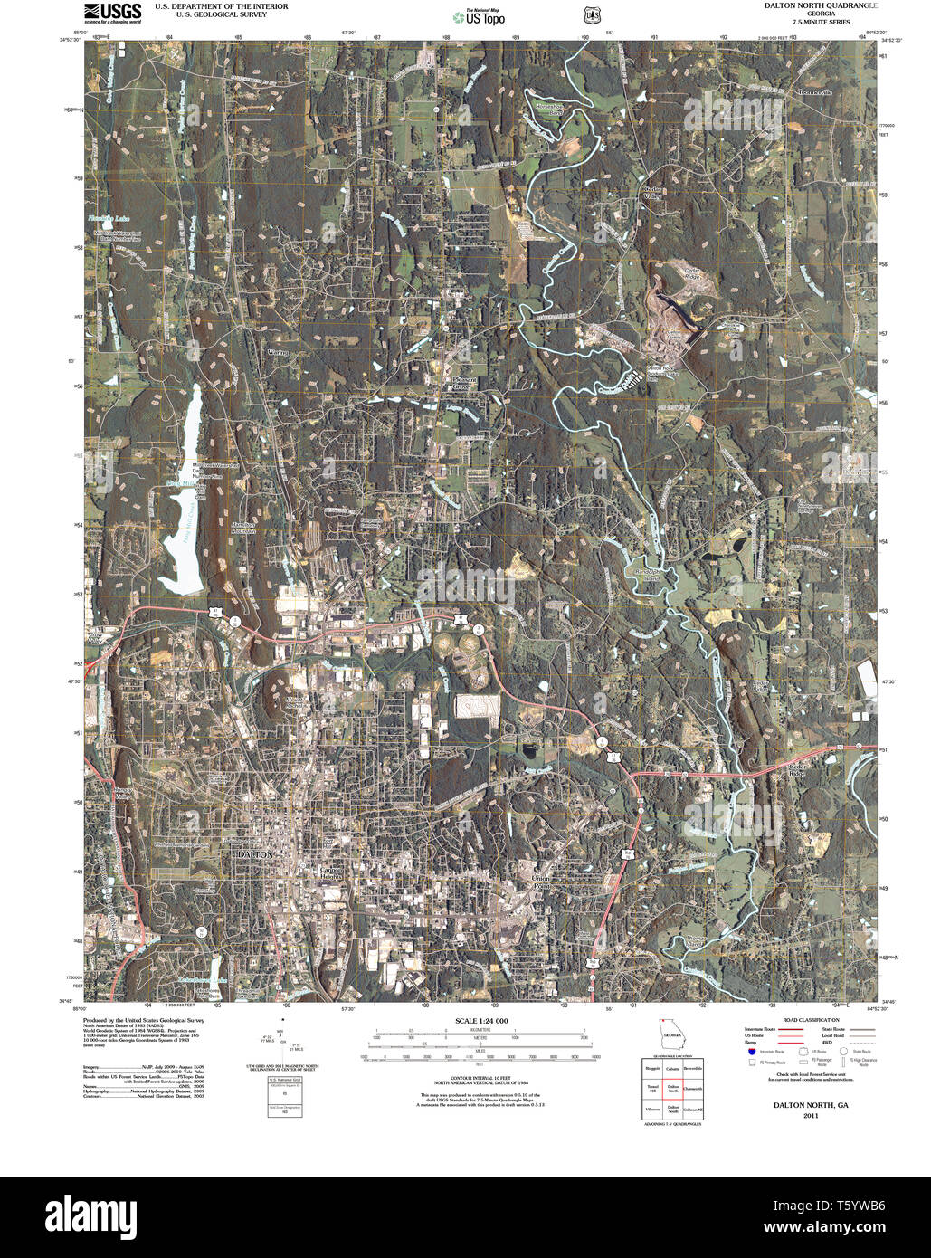Map of dalton georgia hi-res stock photography and images - Alamy