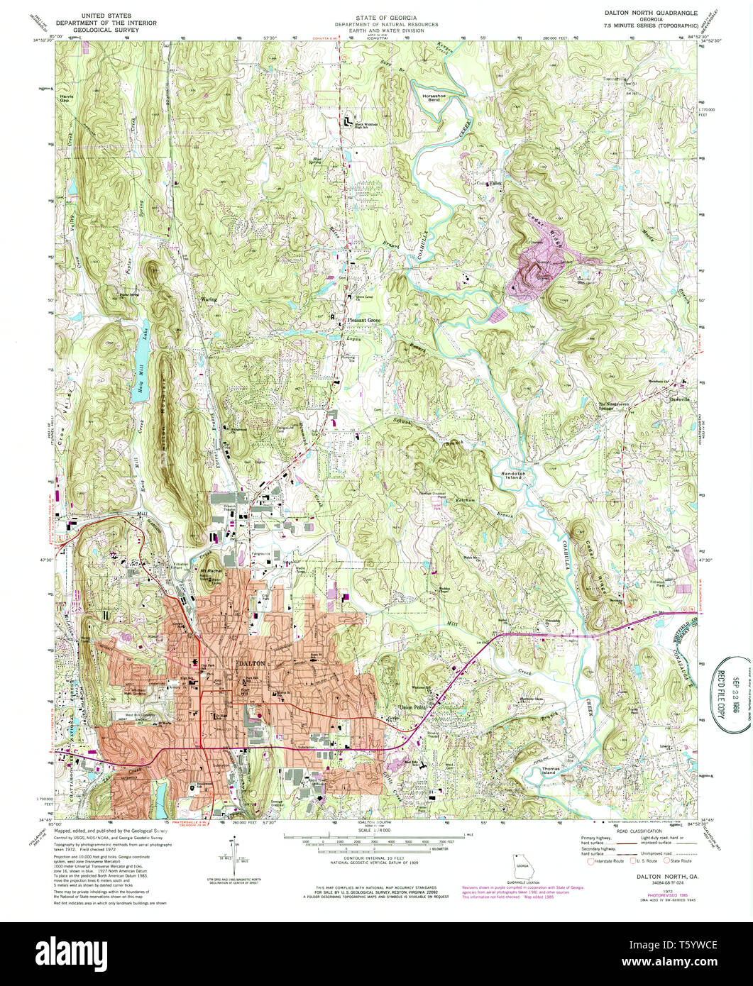 Map of dalton georgia hi-res stock photography and images - Alamy