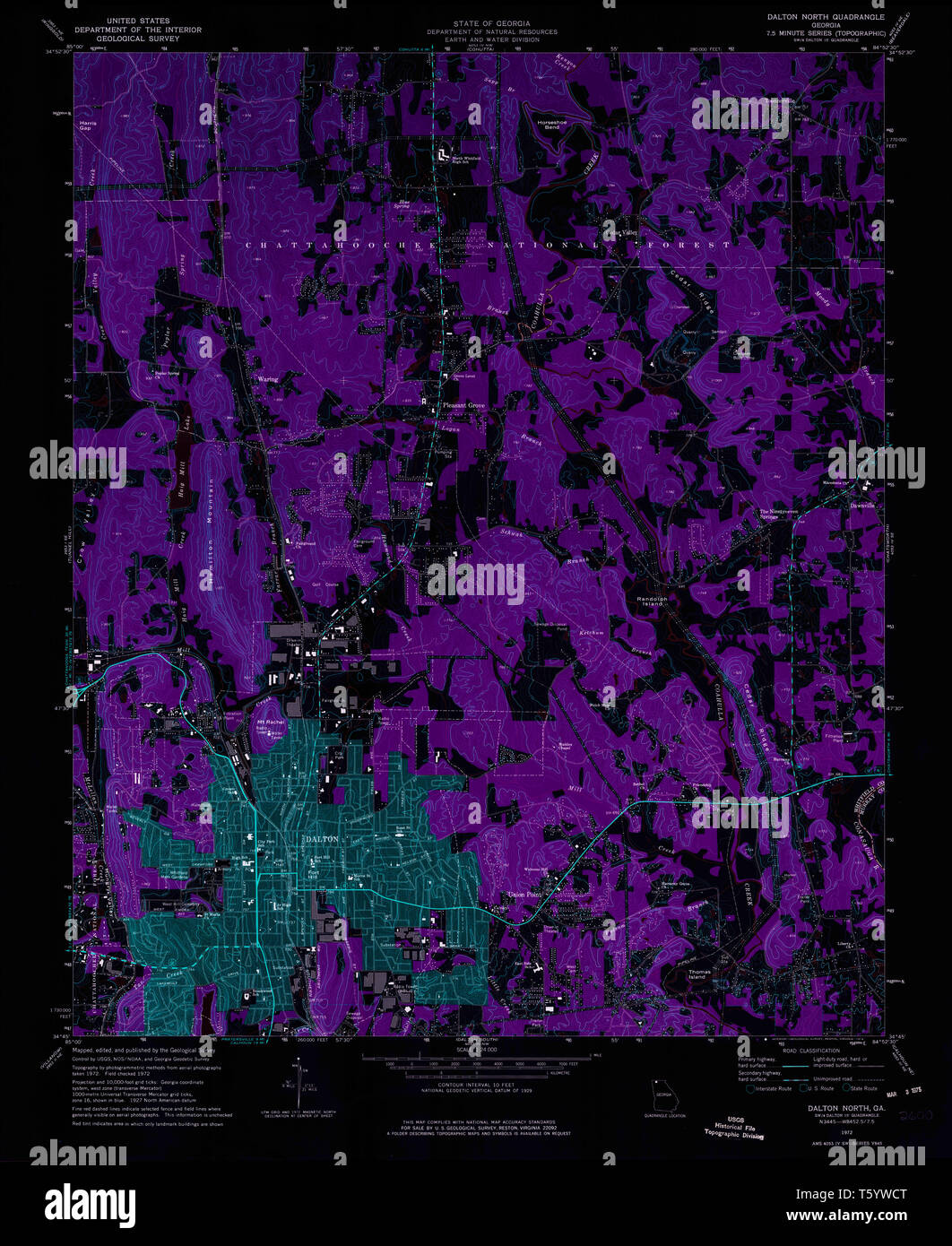 Map of dalton georgia hi-res stock photography and images - Alamy