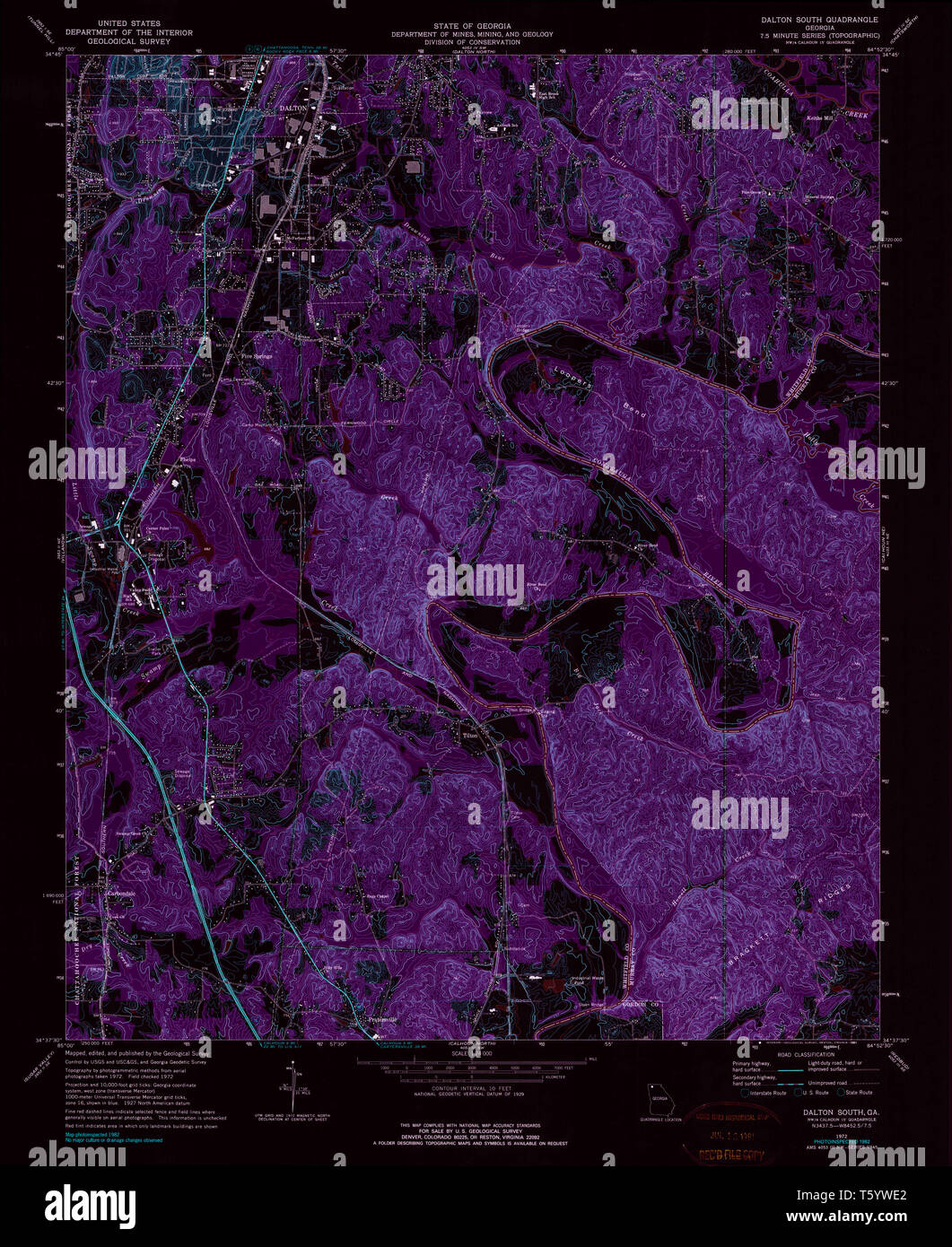 Map of dalton georgia hi-res stock photography and images - Alamy