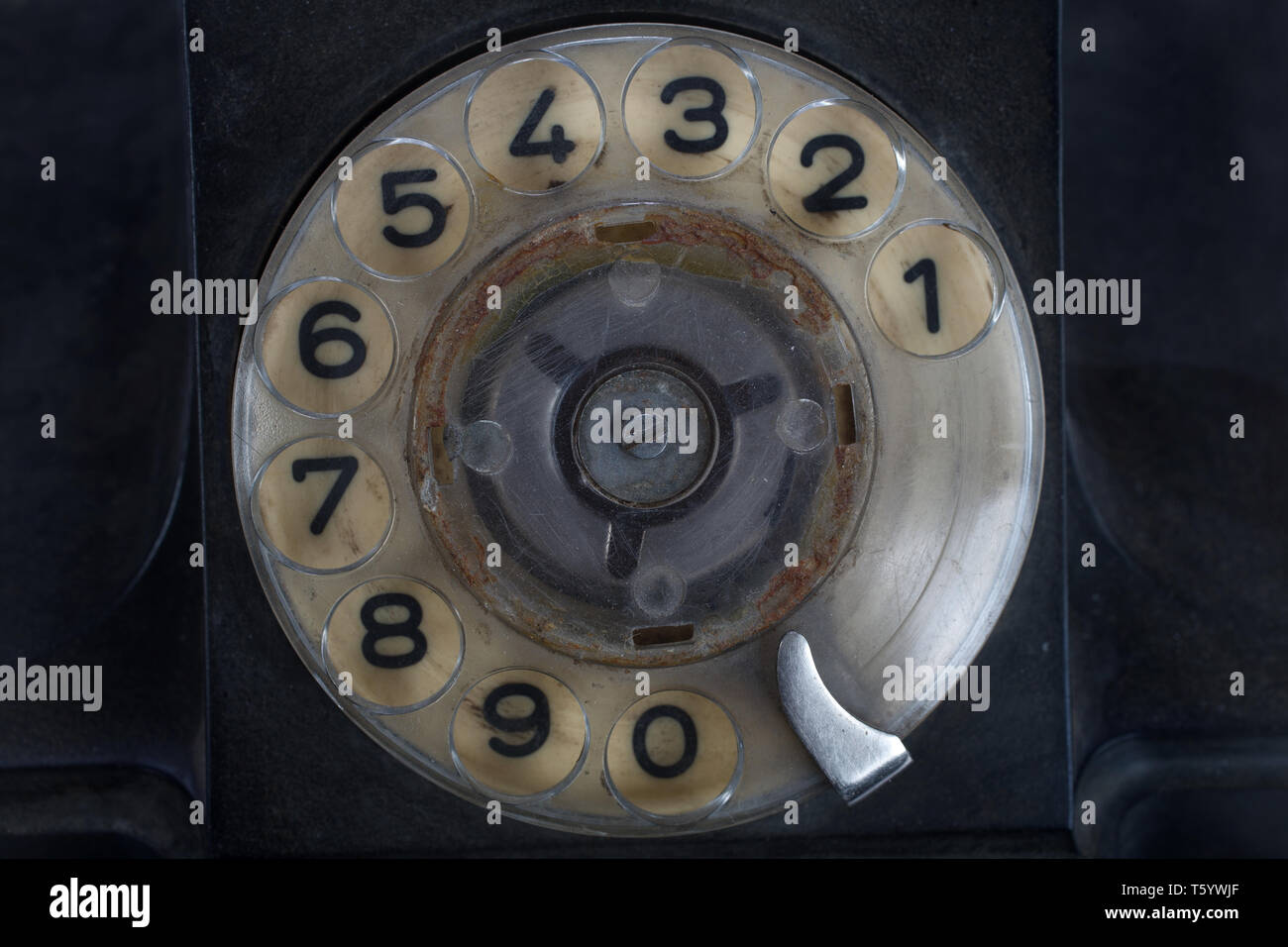 Vintage retro rotary dial telephone isolated on white background Stock ...