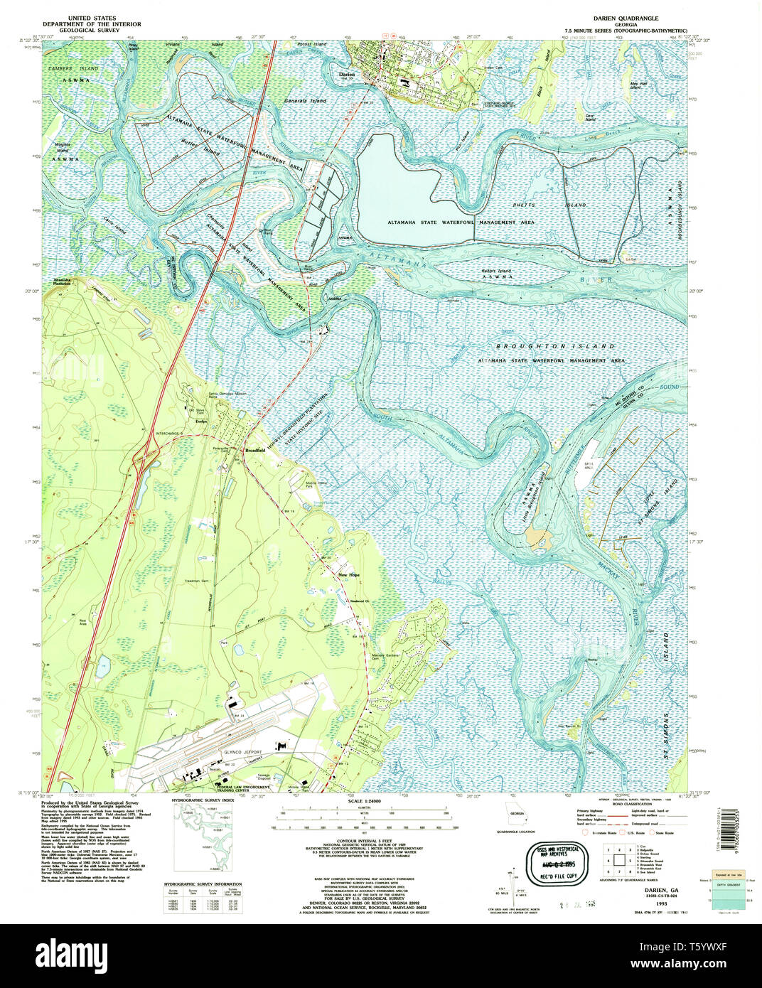 Map of darien hi-res stock photography and images - Alamy