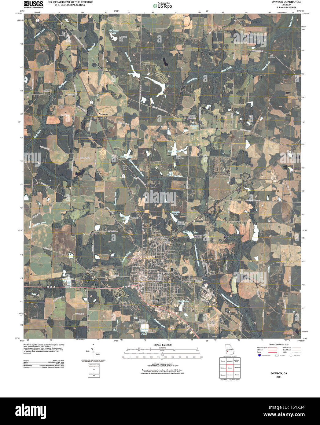 Dawson georgia map hi-res stock photography and images - Alamy