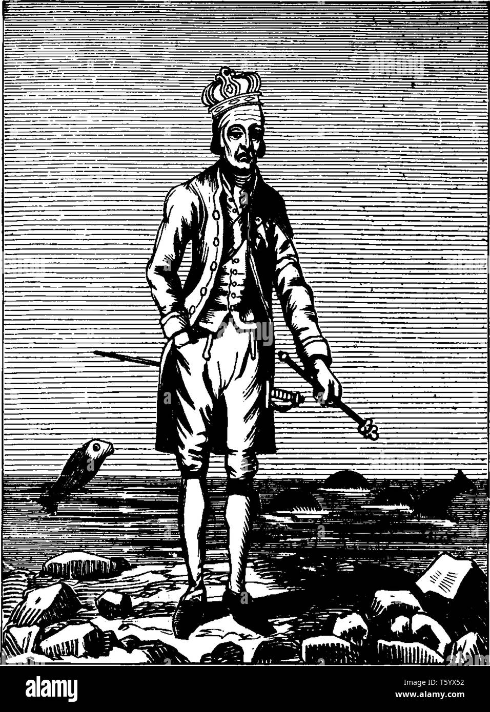 Man in crown black Black and White Stock Photos & Images - Alamy