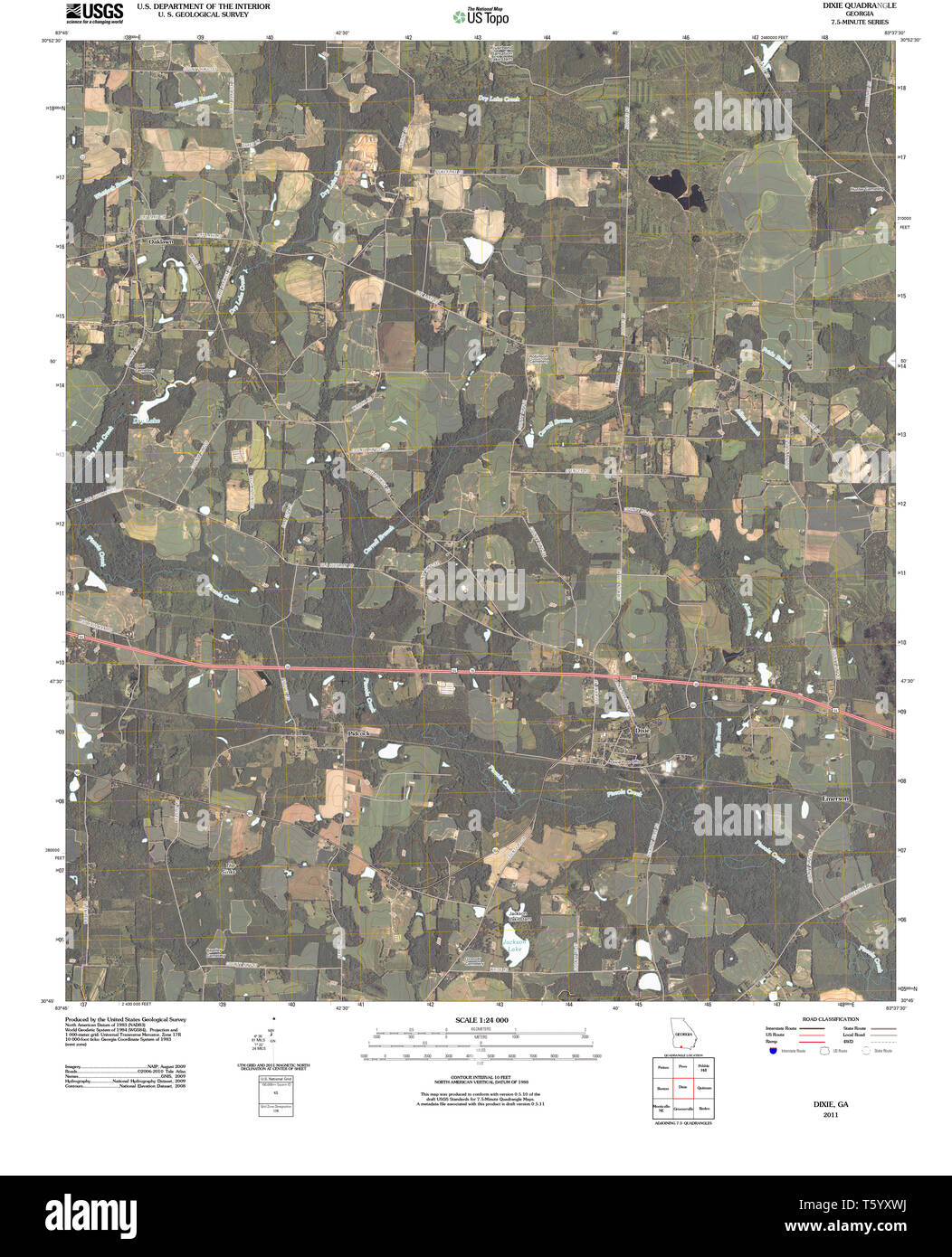 Dixie map hi-res stock photography and images - Alamy