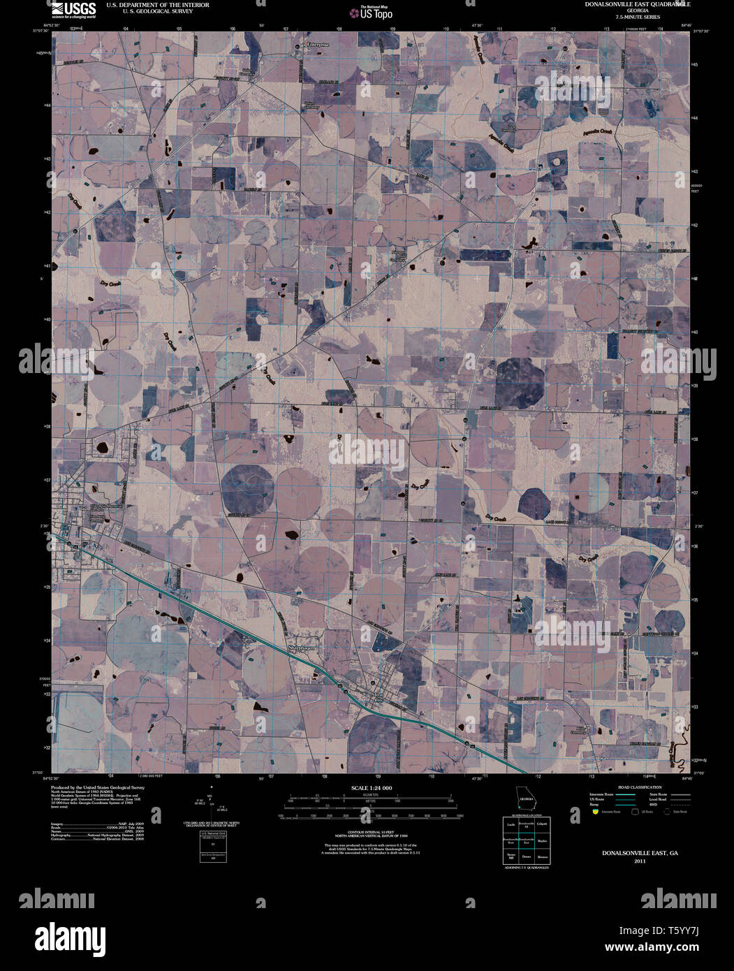 Map of donalsonville hi-res stock photography and images - Alamy
