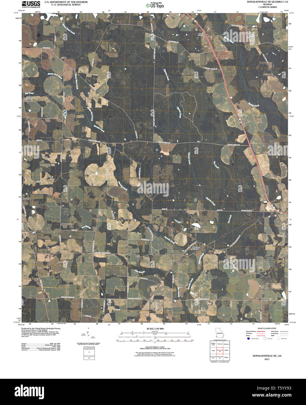 Map of donalsonville hi-res stock photography and images - Alamy