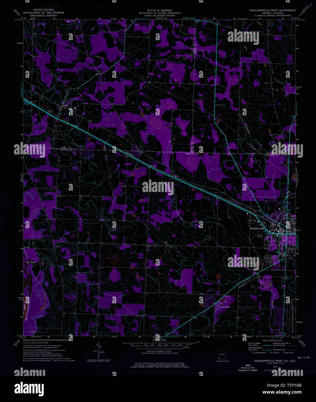 Map of donalsonville hi-res stock photography and images - Alamy