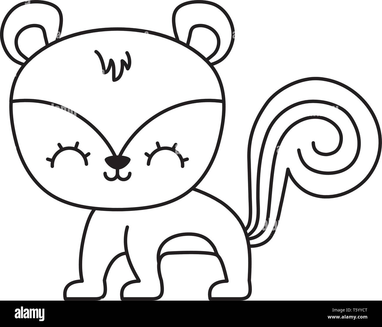 cute chipmunk animal icon vector illustration design Stock Vector Image ...