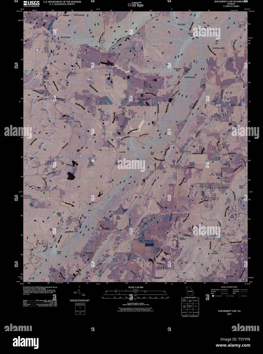 Map of dougherty hi-res stock photography and images - Alamy