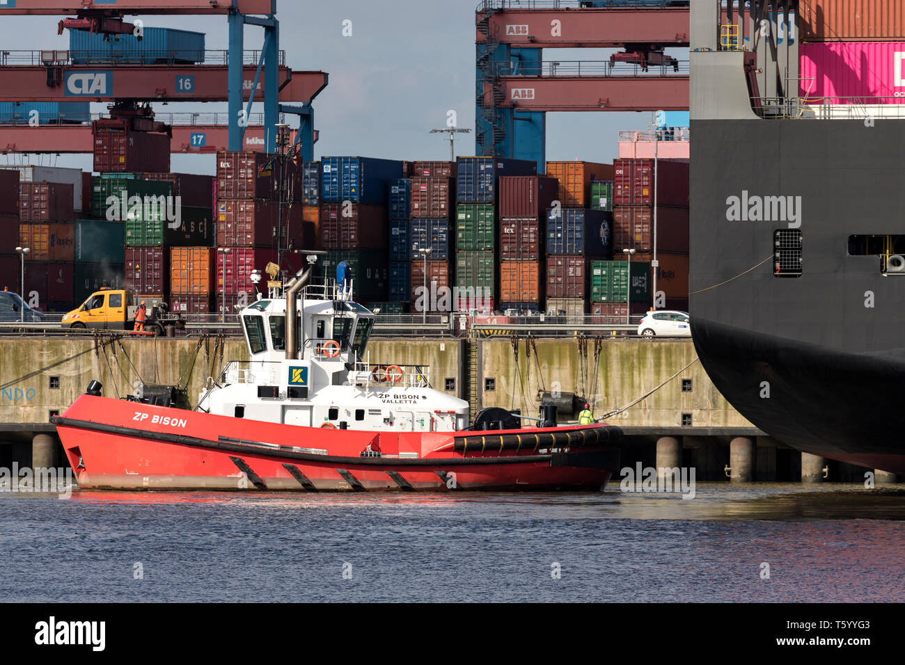 Tugboat ZP BISON of Kotug Smit. Kotug Smit operates 70 tugs in 12 ...