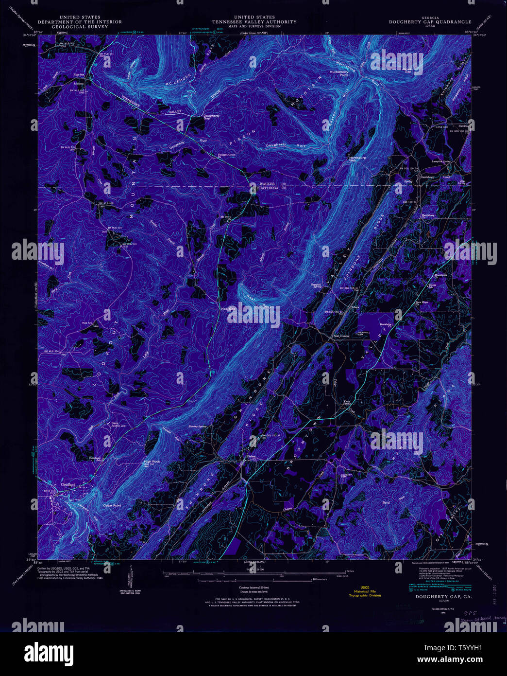 Map of dougherty hi-res stock photography and images - Alamy
