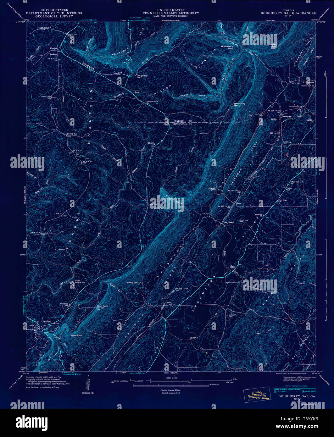 Map of dougherty hi-res stock photography and images - Alamy