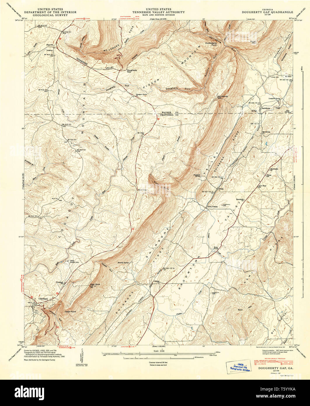 Map of dougherty hi-res stock photography and images - Alamy