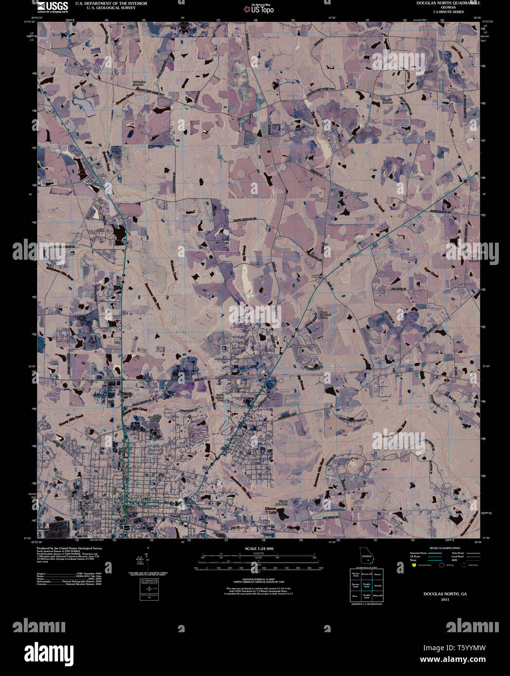 Douglas georgia map hi-res stock photography and images - Alamy