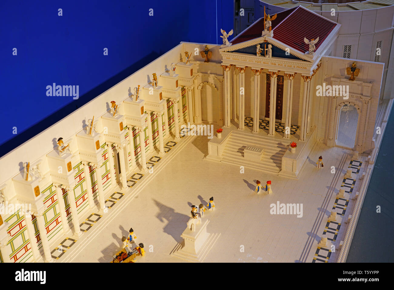 TRIESTE, ITALY -12 APR 2019- View of the I Love Lego exhibit in the ...