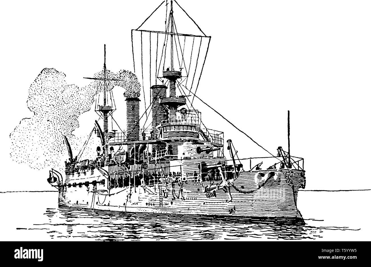US Battle ship Kearsarge was the first ship of the United States Navy ...