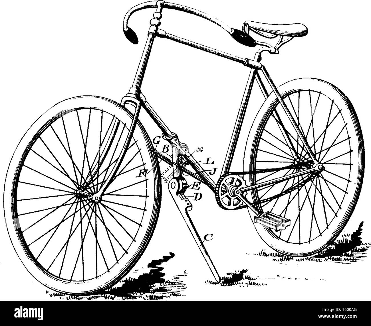 Combination Bicycle Lock and Stand which is the bicycle features a lock ...