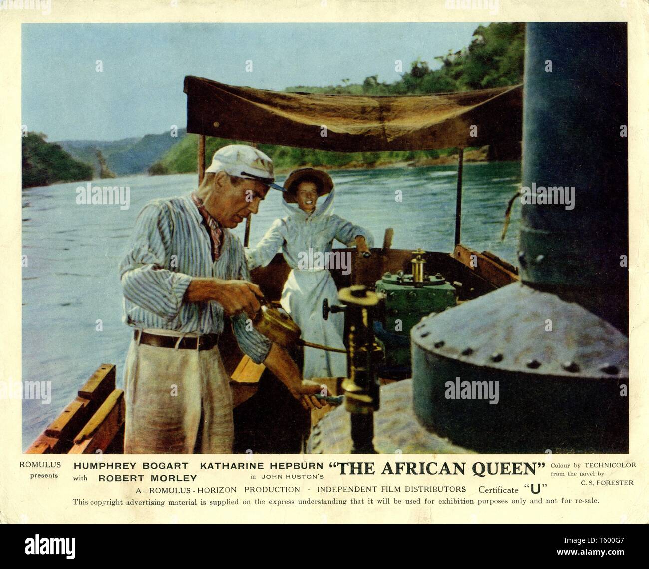 Humphrey Bogart Katharine Hepburn THE AFRICAN QUEEN 1951 director John ...
