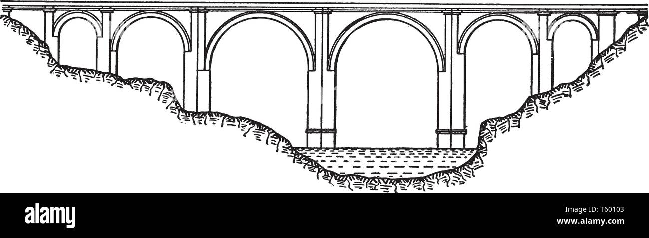 Roman stone arch bridge Stock Vector Images - Alamy