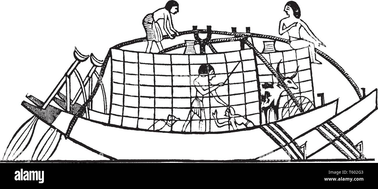 Egyptian boats Stock Vector Images - Alamy