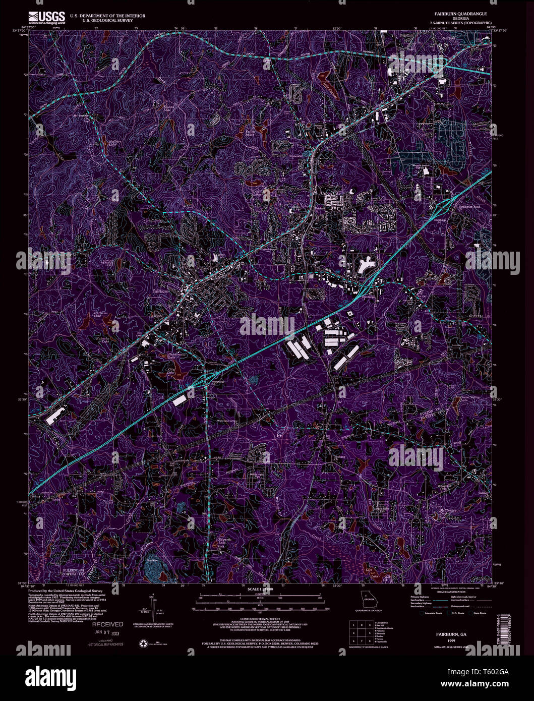Map of fairburn hi-res stock photography and images - Alamy