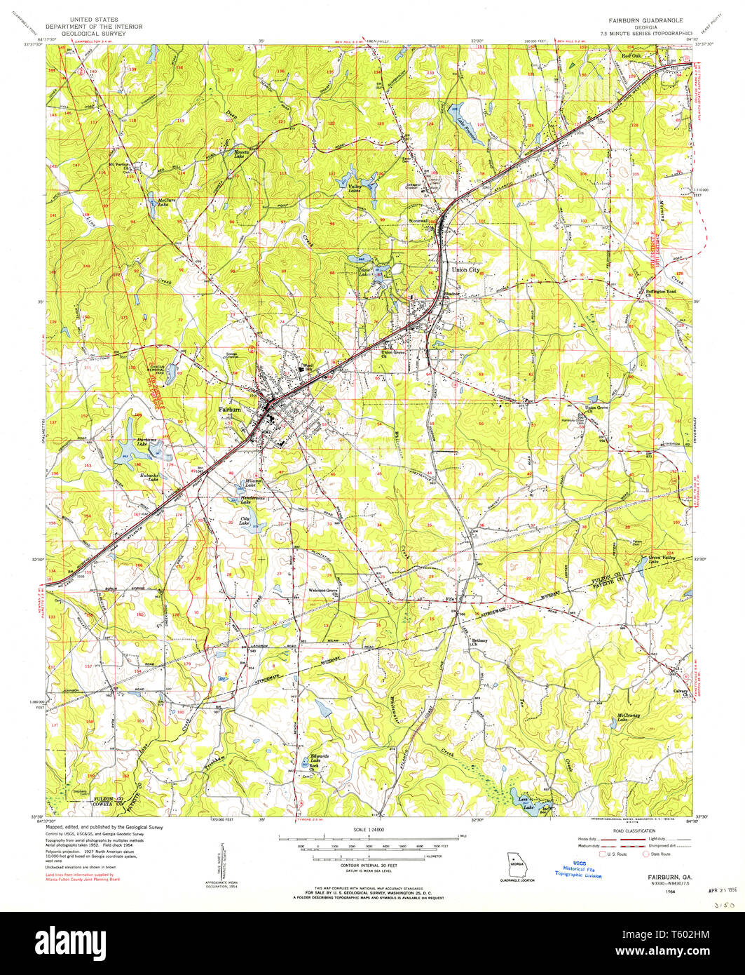 Map of fairburn hi-res stock photography and images - Alamy