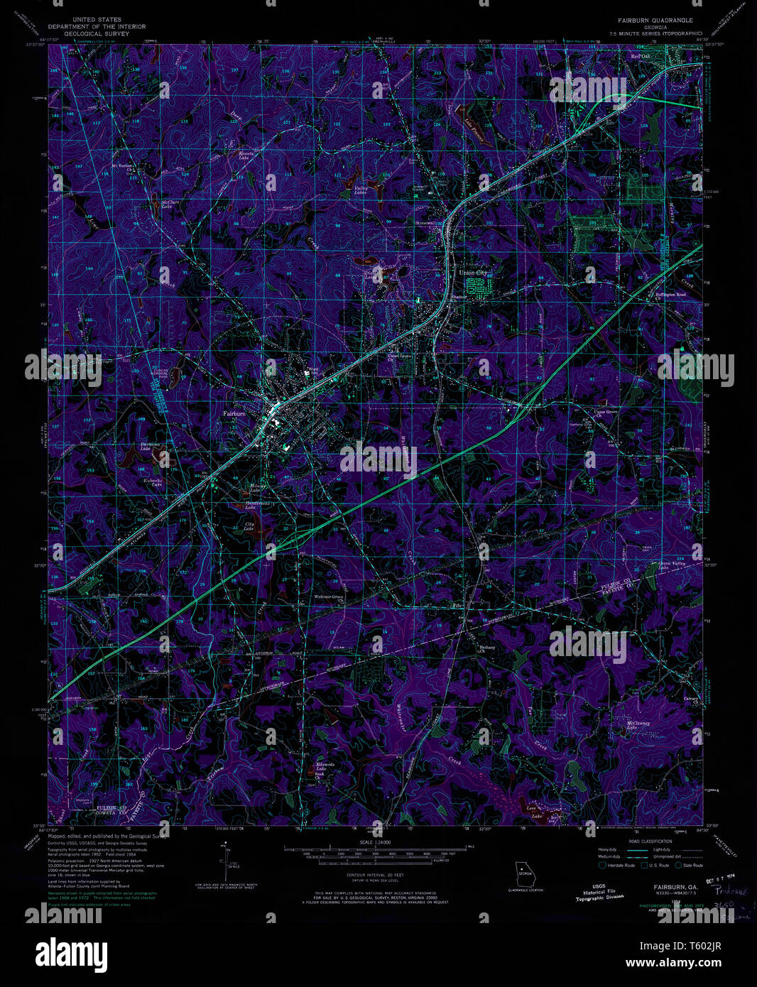Map of fairburn hi-res stock photography and images - Alamy