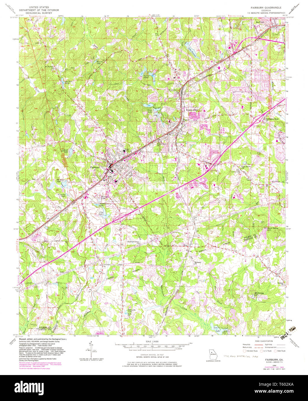 Map of fairburn Cut Out Stock Images & Pictures - Alamy