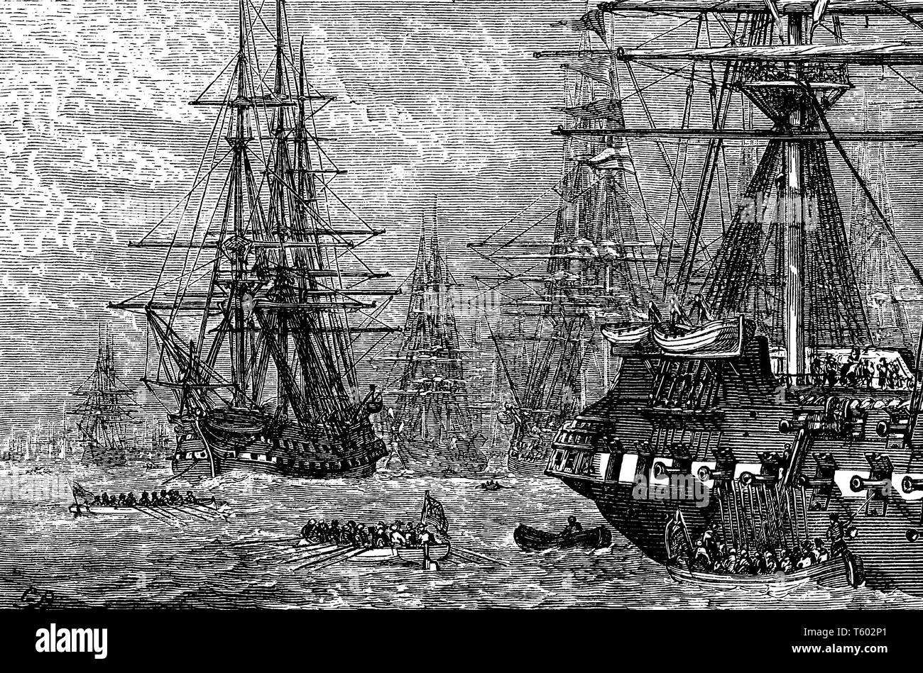 British ships in art Stock Vector Images - Alamy