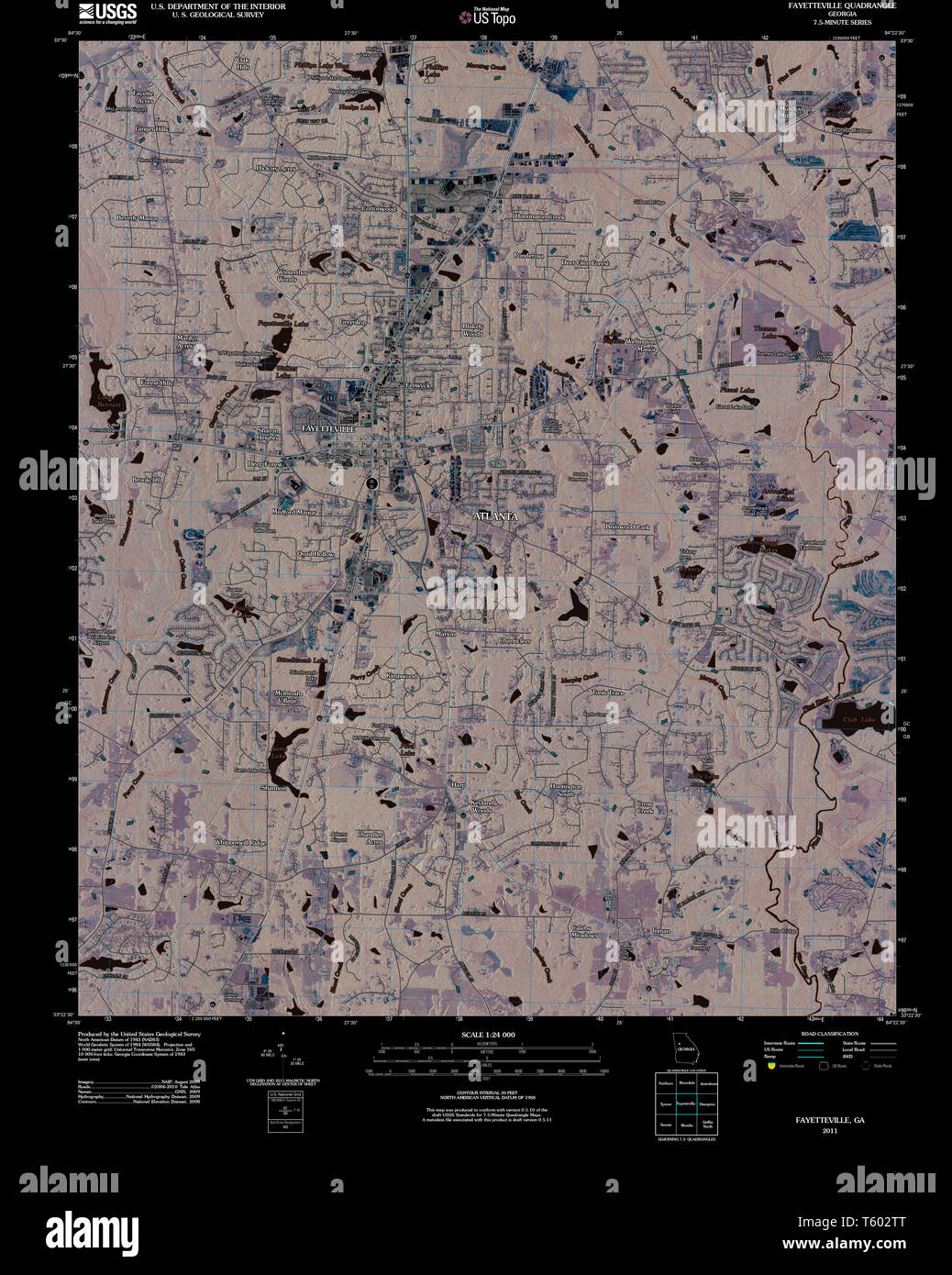 Fayetteville georgia map hi-res stock photography and images - Alamy