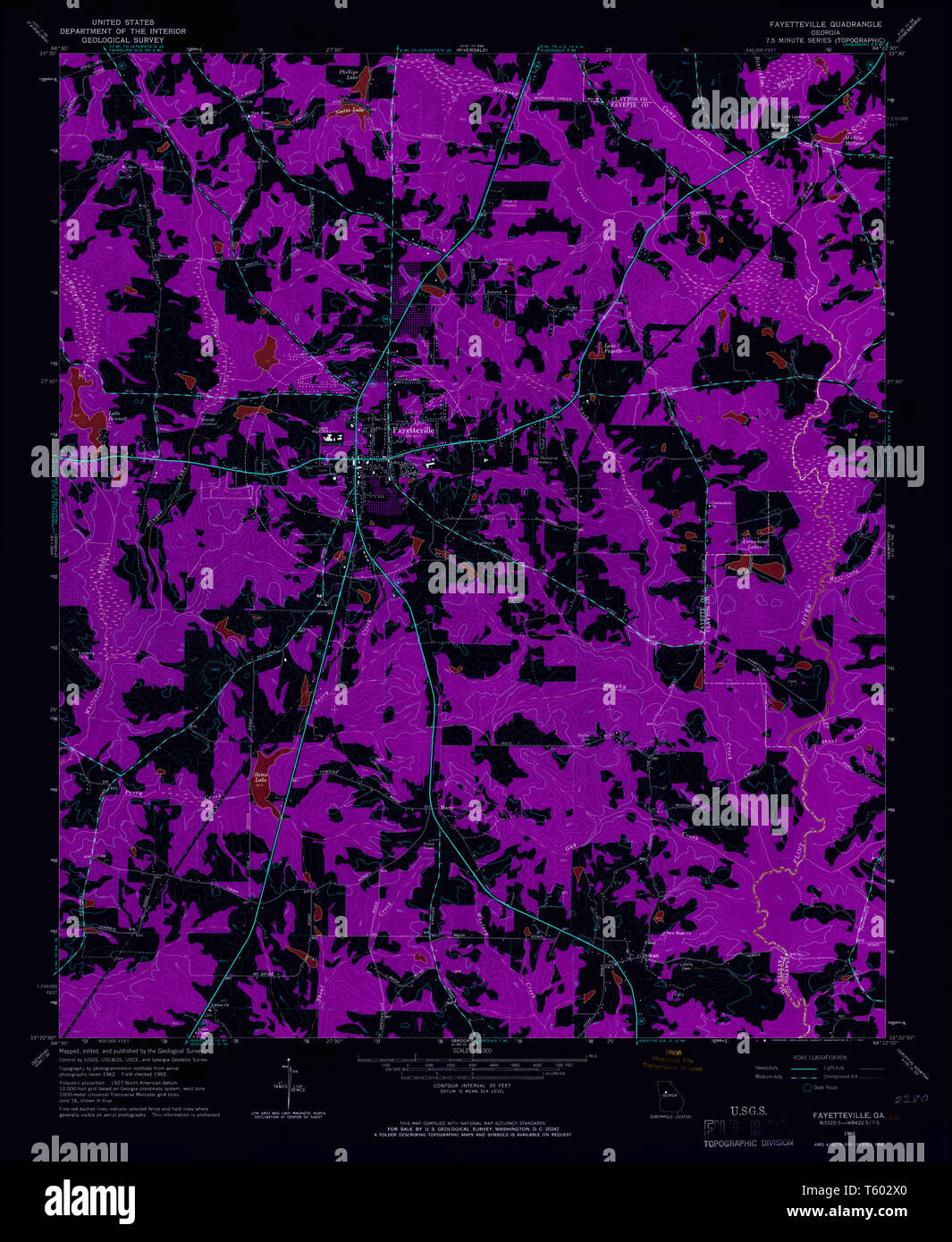 Fayetteville georgia map hi-res stock photography and images - Alamy