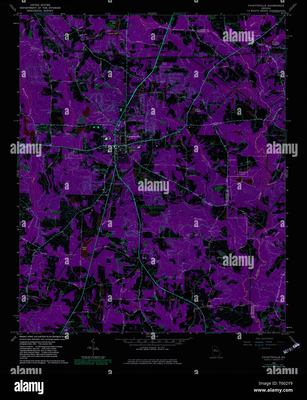 Fayetteville georgia map hi-res stock photography and images - Alamy