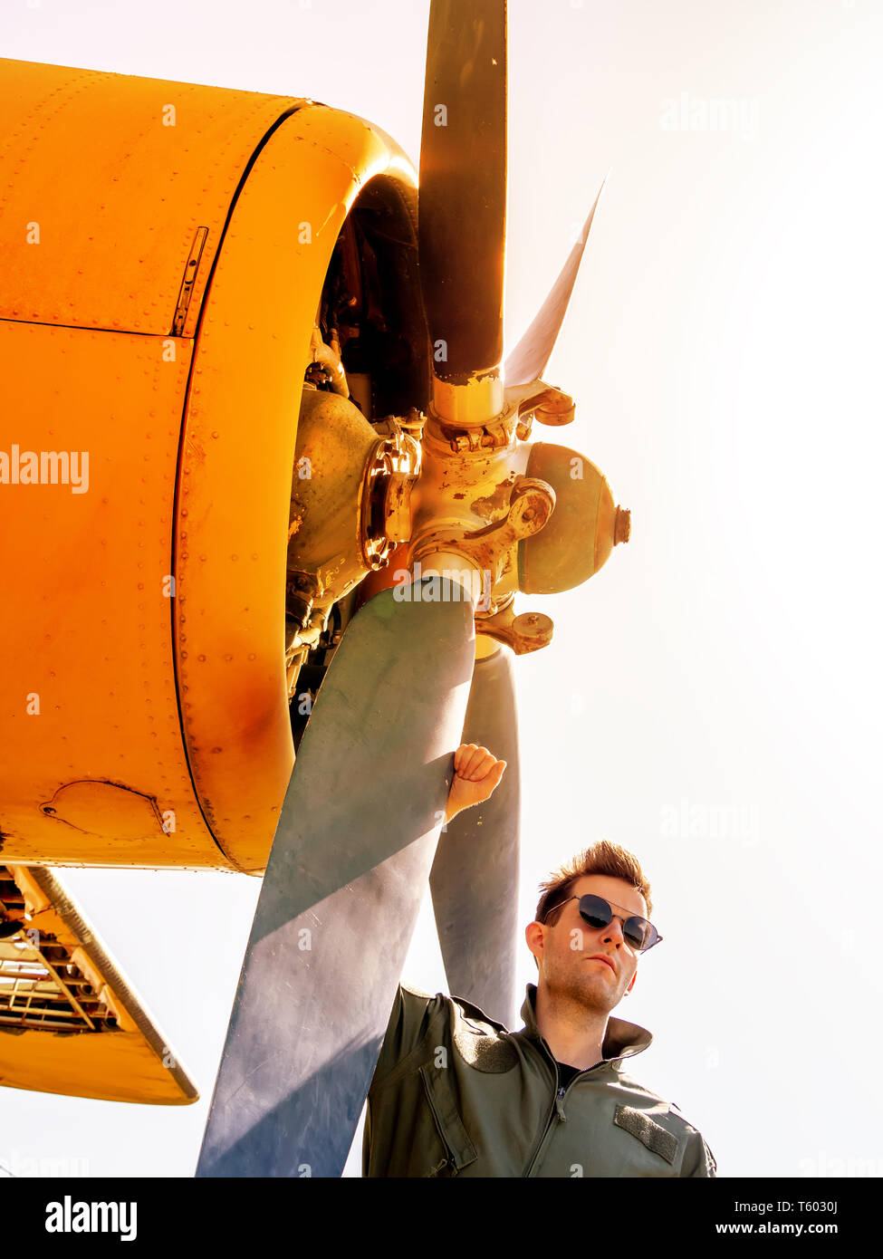 Pilot standing next to a plane hi-res stock photography and images - Alamy