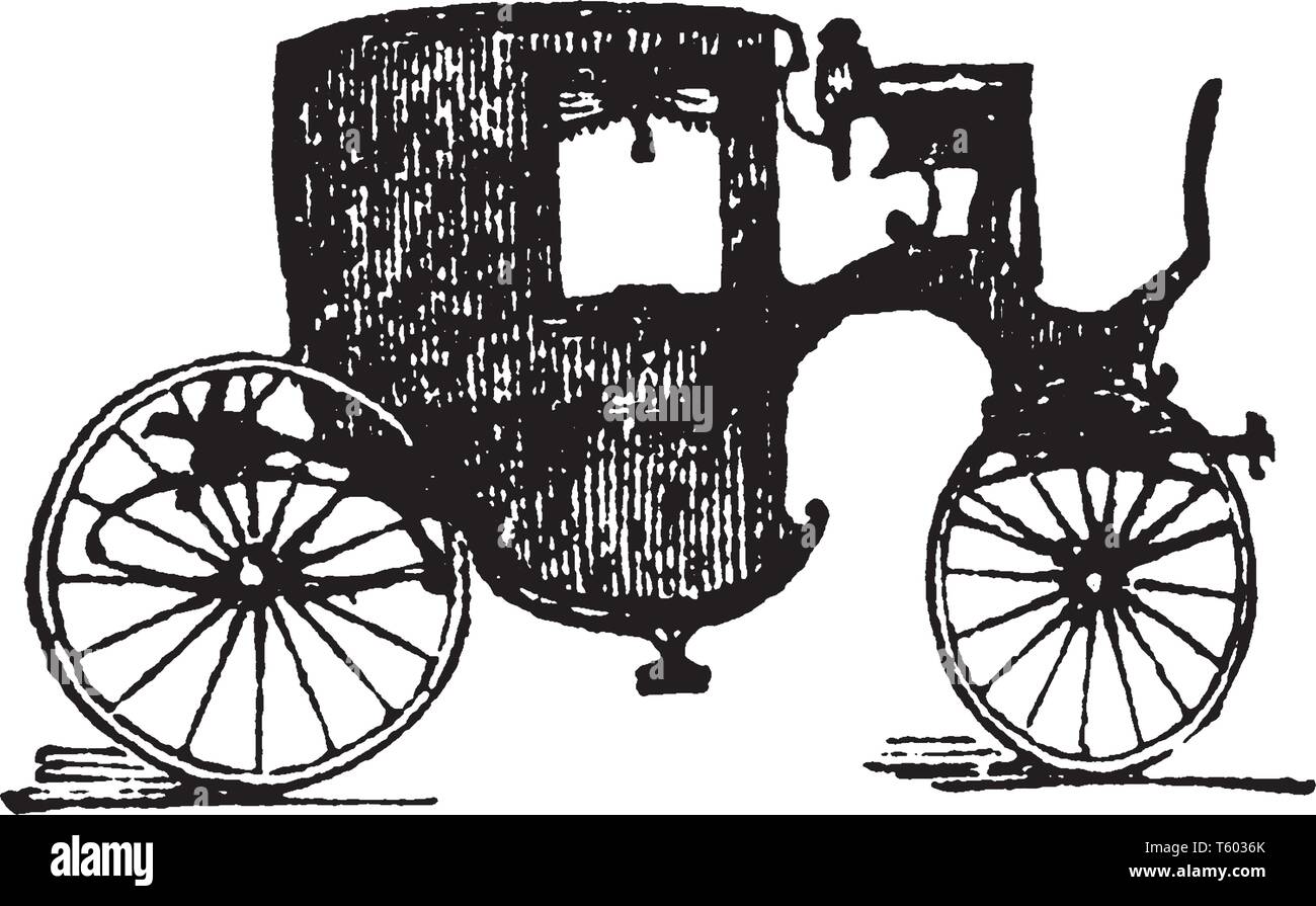 Coupe is a four wheeled closed carriage with seats for two and a driver ...