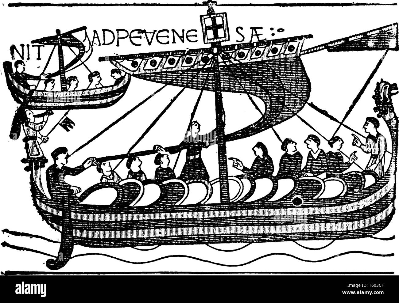 A Ship of Duke William Fleet which transported troops for the invasion ...