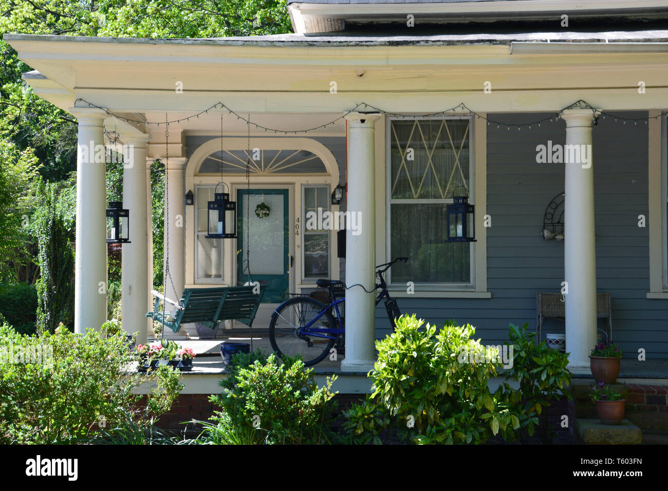Charming front porch on a vintage bungalow in the Boylan Heights ...