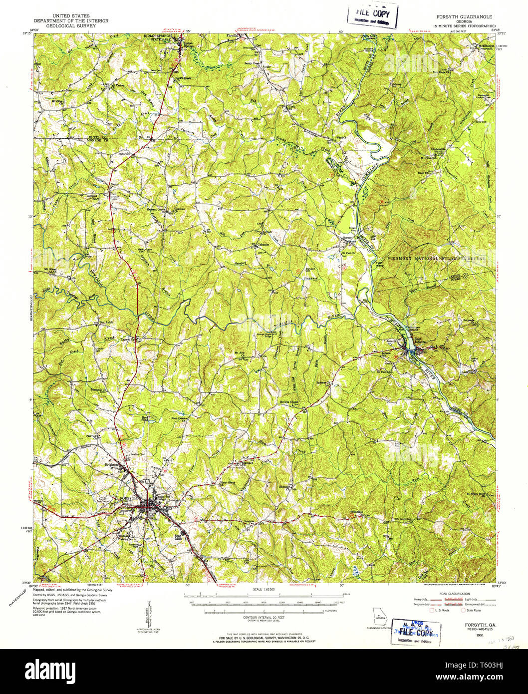 Map of forsyth hi-res stock photography and images - Alamy