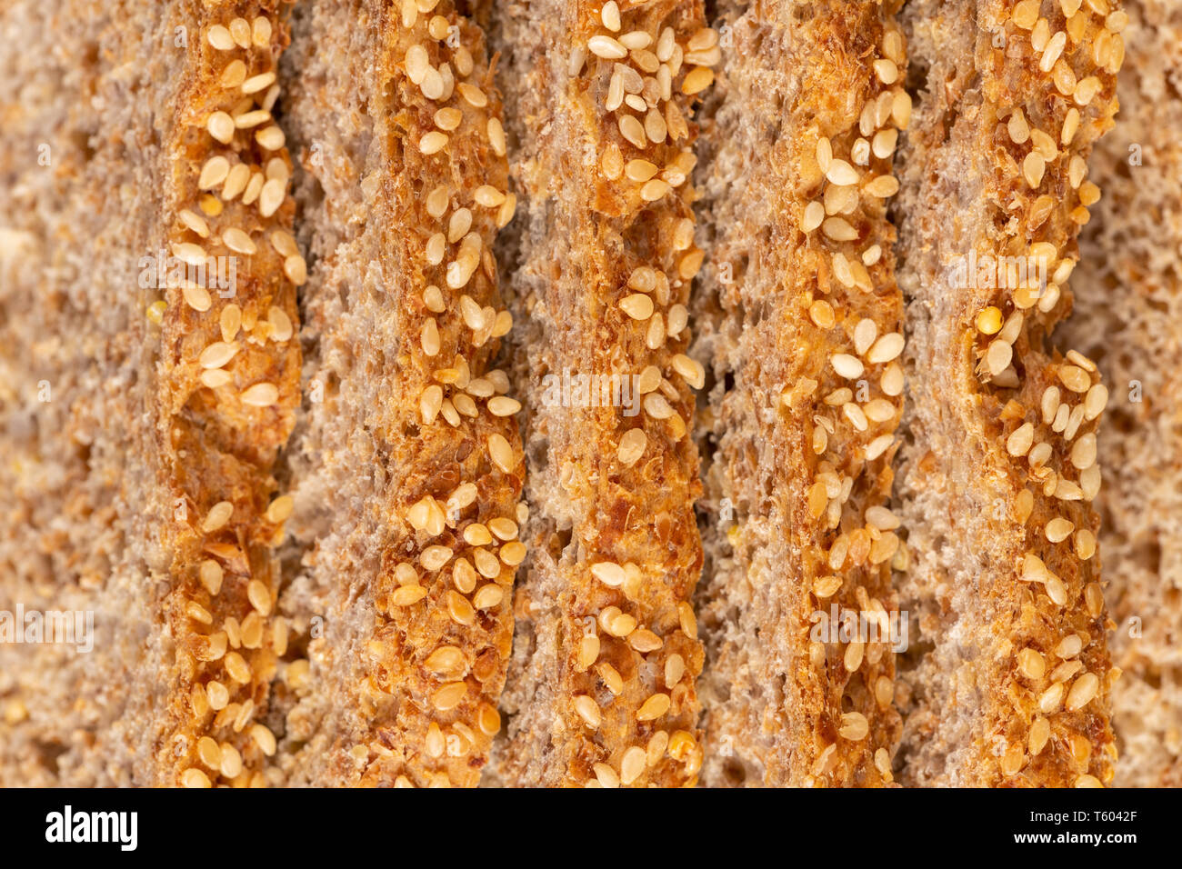 Food texture background of bread made with freshly sprouted organic ...