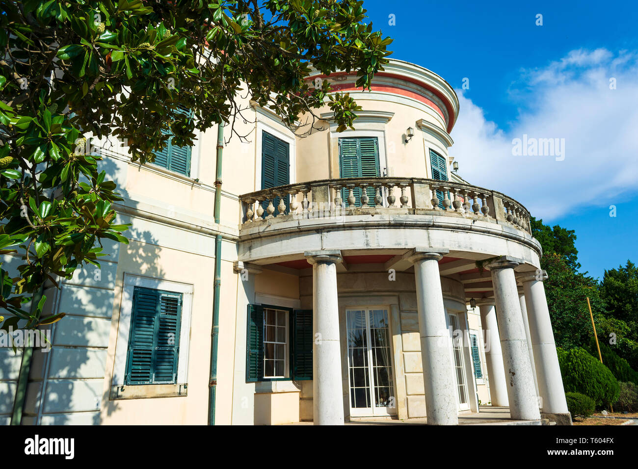 Mon Repos palace in Corfu island at Greece Stock Photo - Alamy