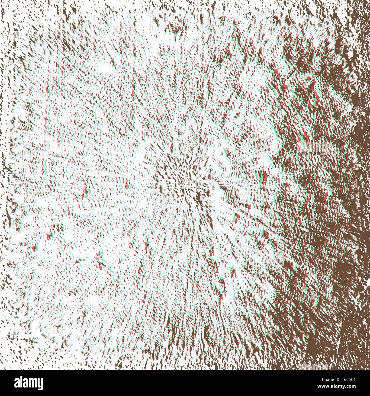 vector colored anaglif volumetric effect grunge scratch rough surface ...