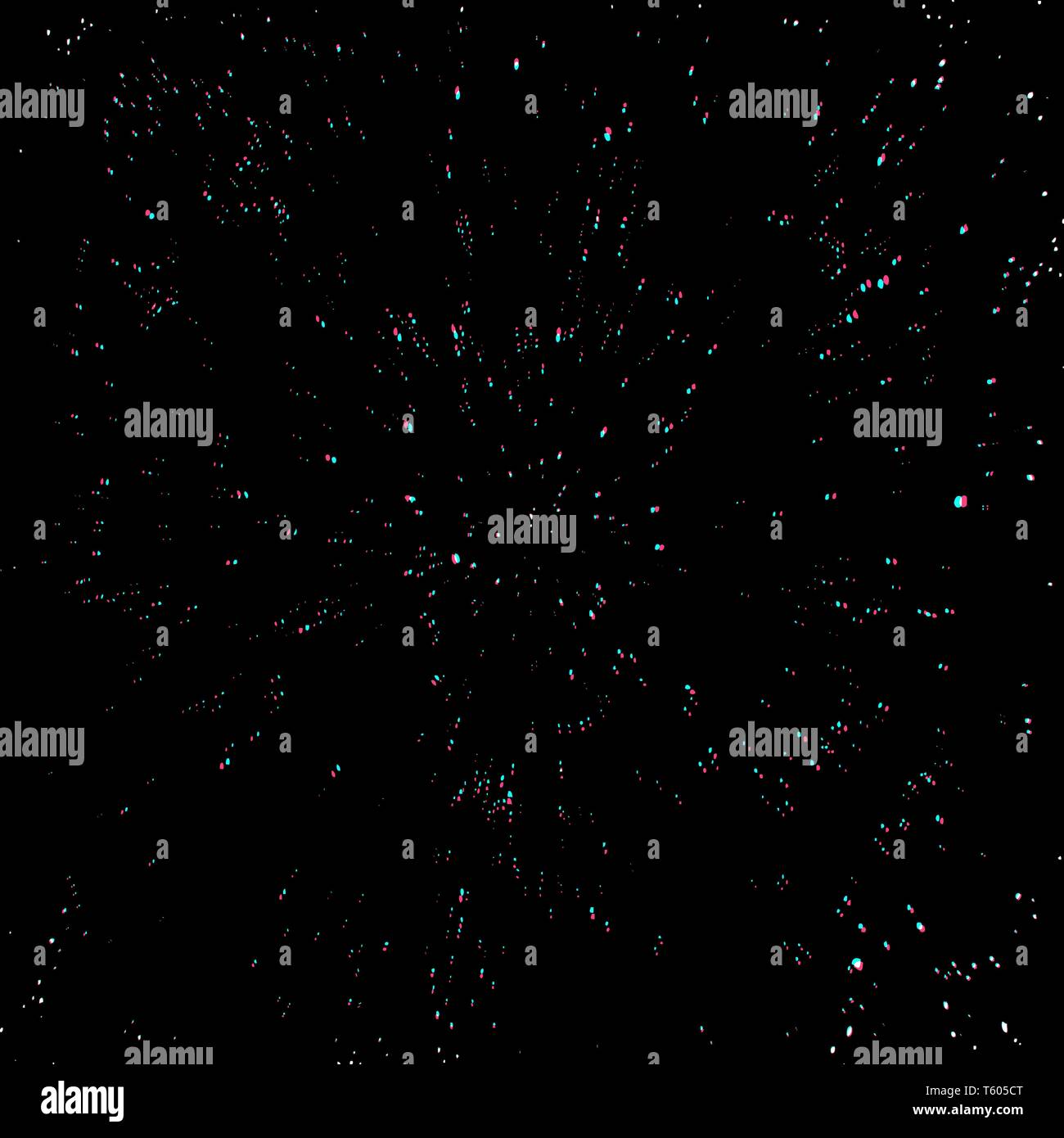 vector colored anaglif volumetric effect grunge scratch rough surface ...