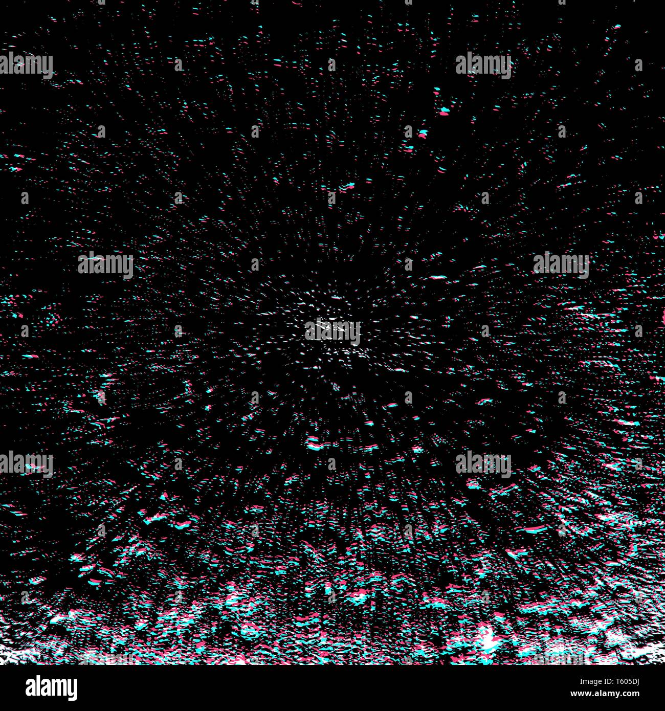 vector colored anaglif volumetric effect grunge scratch rough surface ...