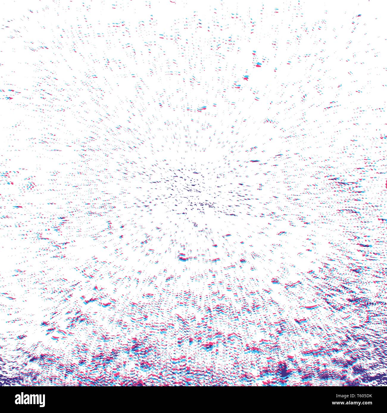 vector colored anaglif volumetric effect grunge scratch rough surface ...