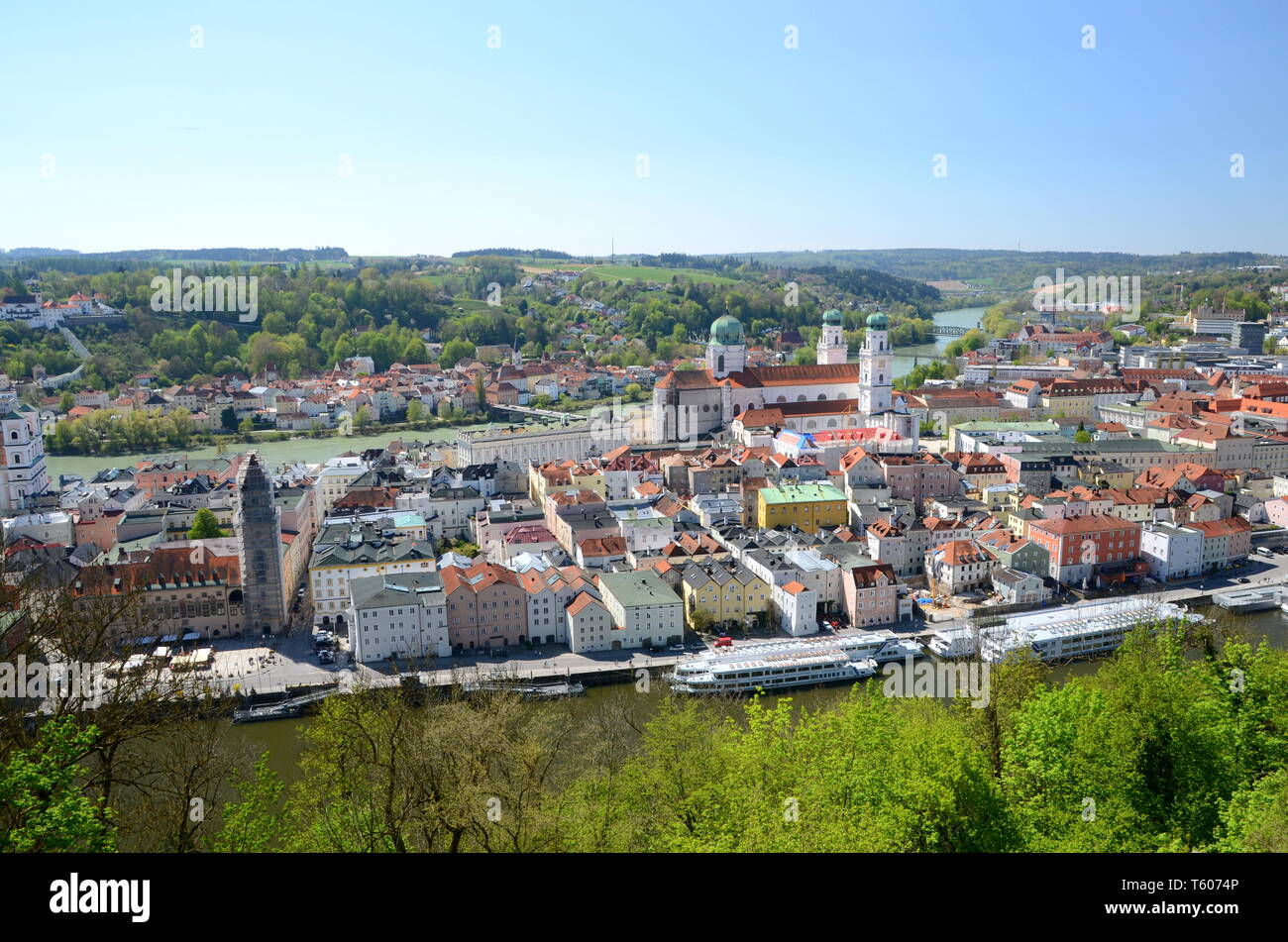 Passau is situated at the confluence of the rivers Danube, Inn and Ilz ...
