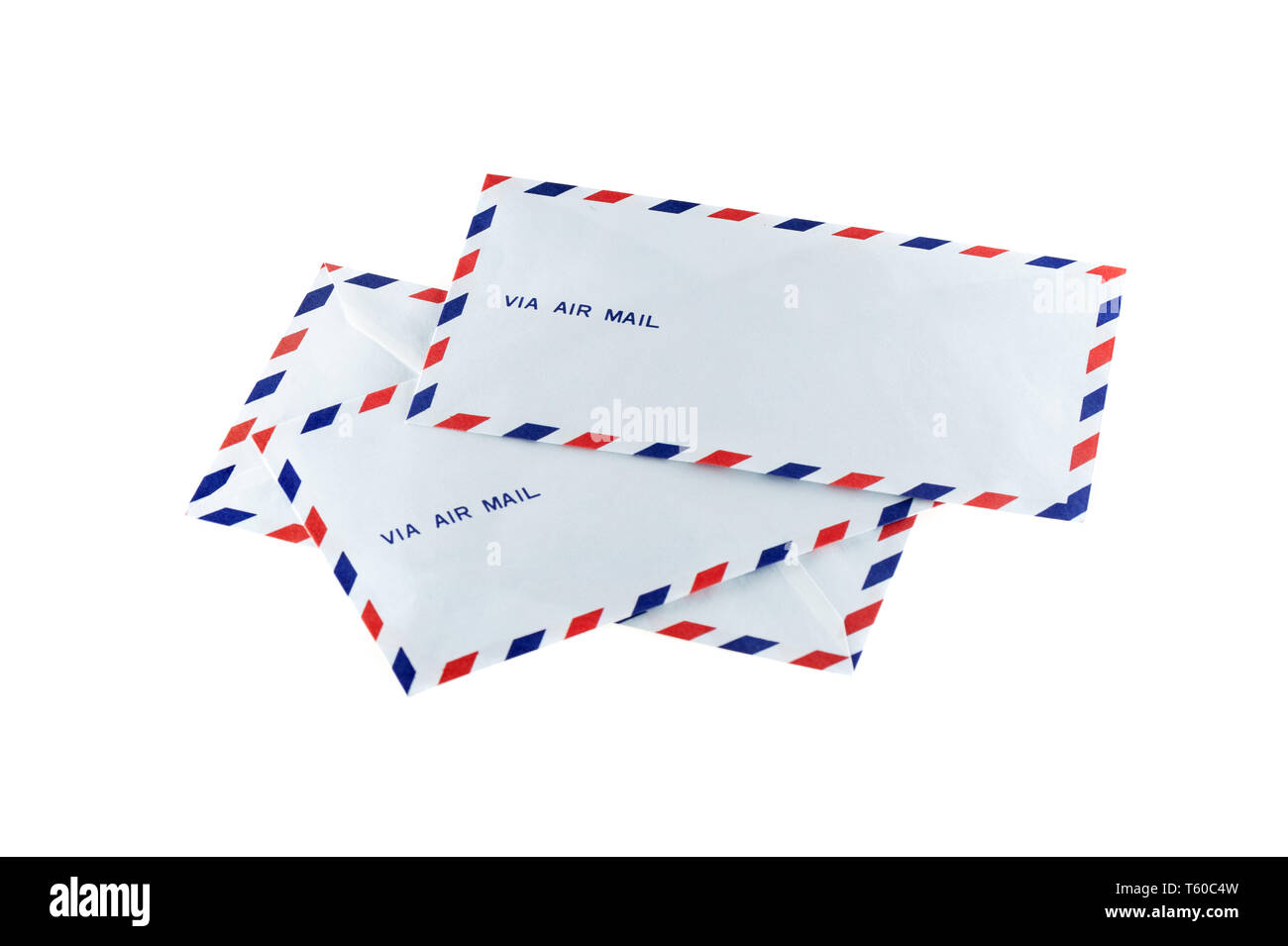 new air mail envelope isolated over white background Stock Photo - Alamy