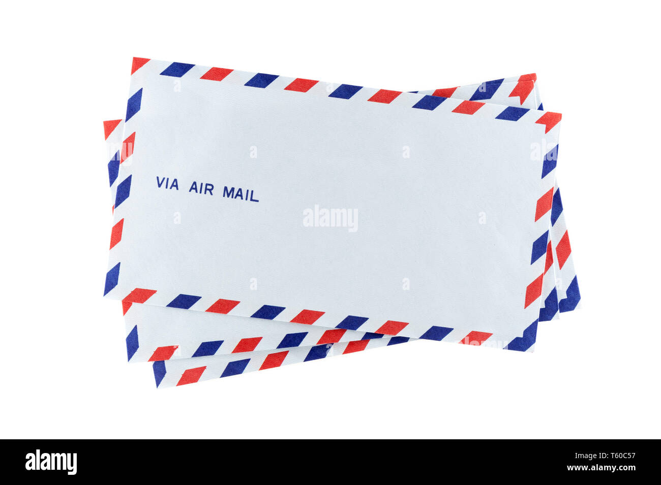 new air mail envelope isolated over white background Stock Photo - Alamy