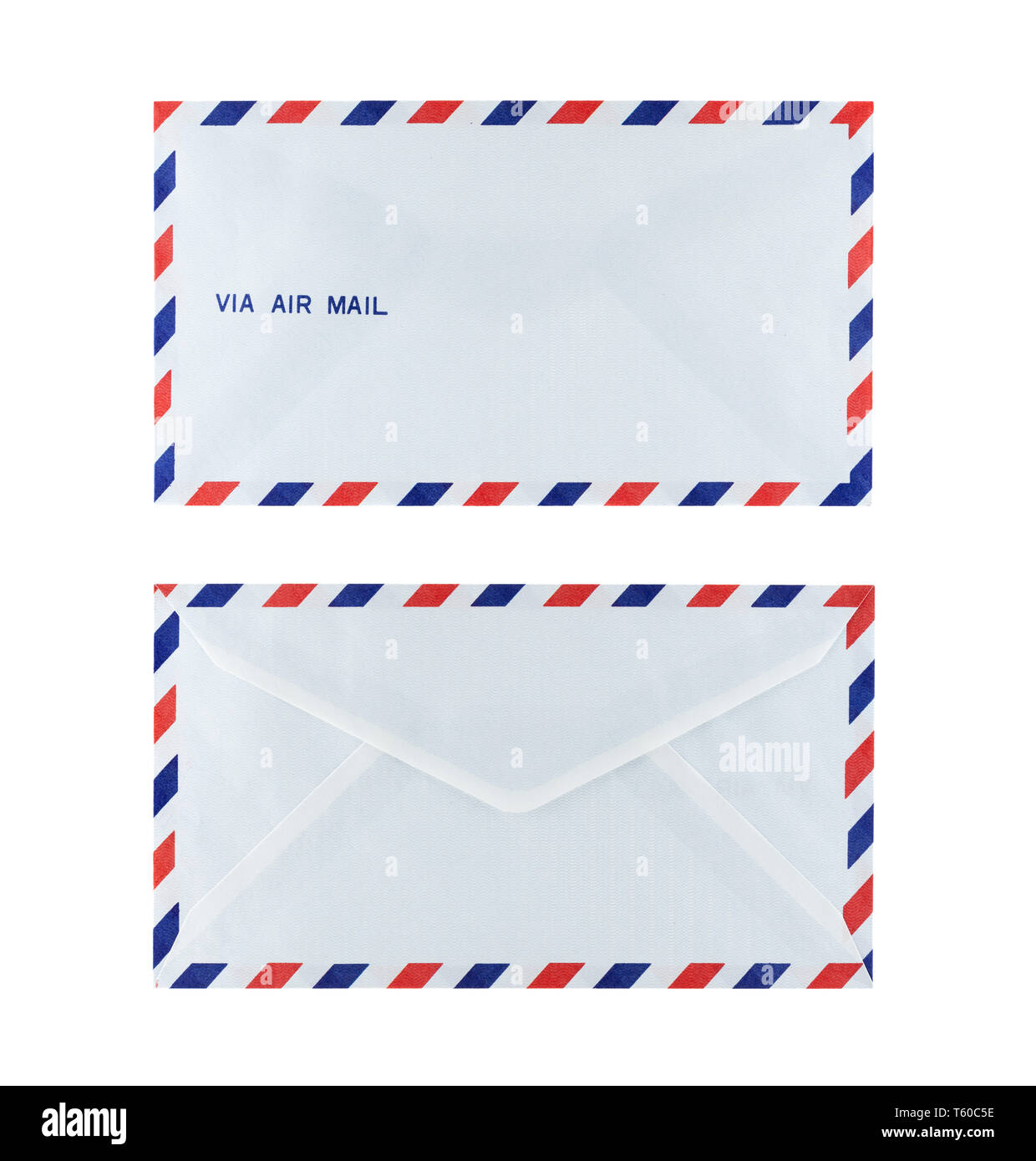new air mail envelope isolated over white background Stock Photo - Alamy