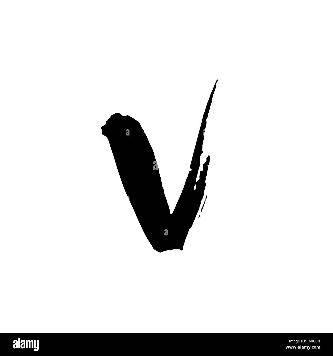 Check mark. Brush dry icon. Vector illustration Stock Vector Image ...