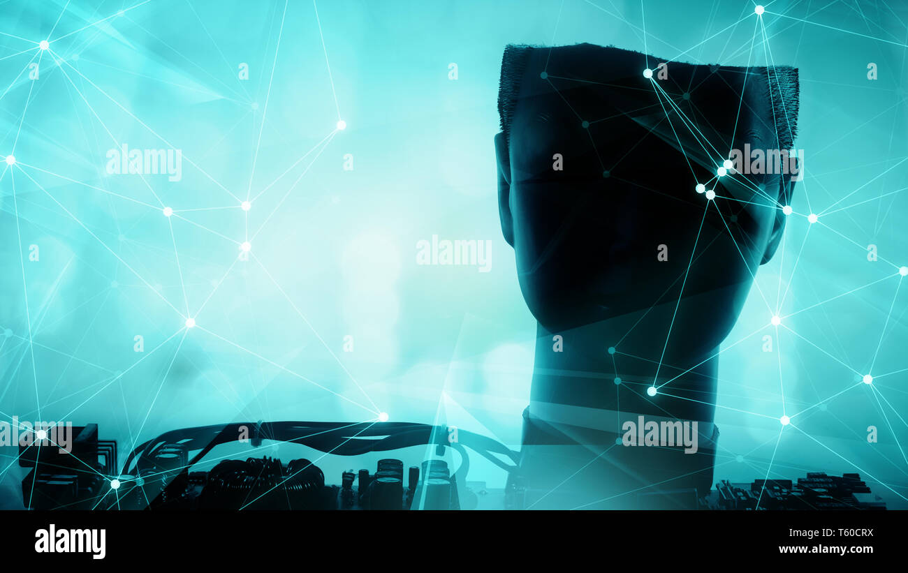 Artificial intelligence digital technology ai brain conception Stock ...